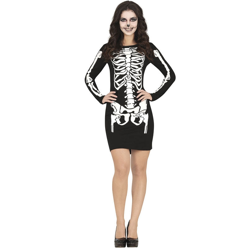 Skelett Kostum Halloween Damen