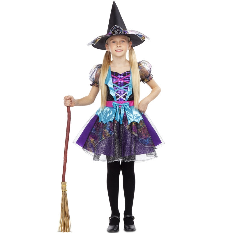Lichtblitze Hexe Kostüm Mädchen für Halloween und säen Angst