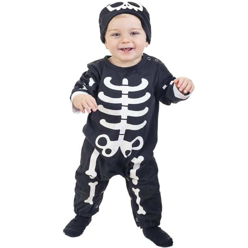 Baby Knochen SkelettKostüm für sein erstes Halloween